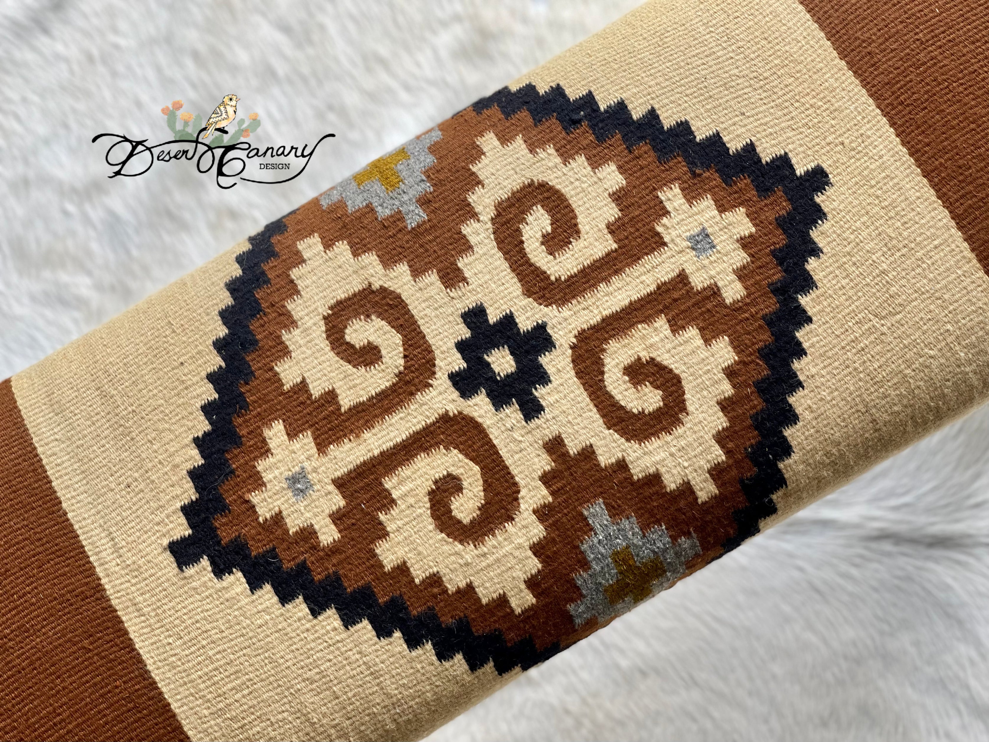 Vintage Southwestern Rug Bench – Desert Canary